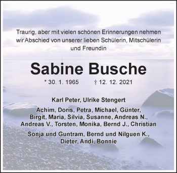 Traueranzeigen von Sabine Busche | Trauerportal Hildesheimer Allgemeine ...
